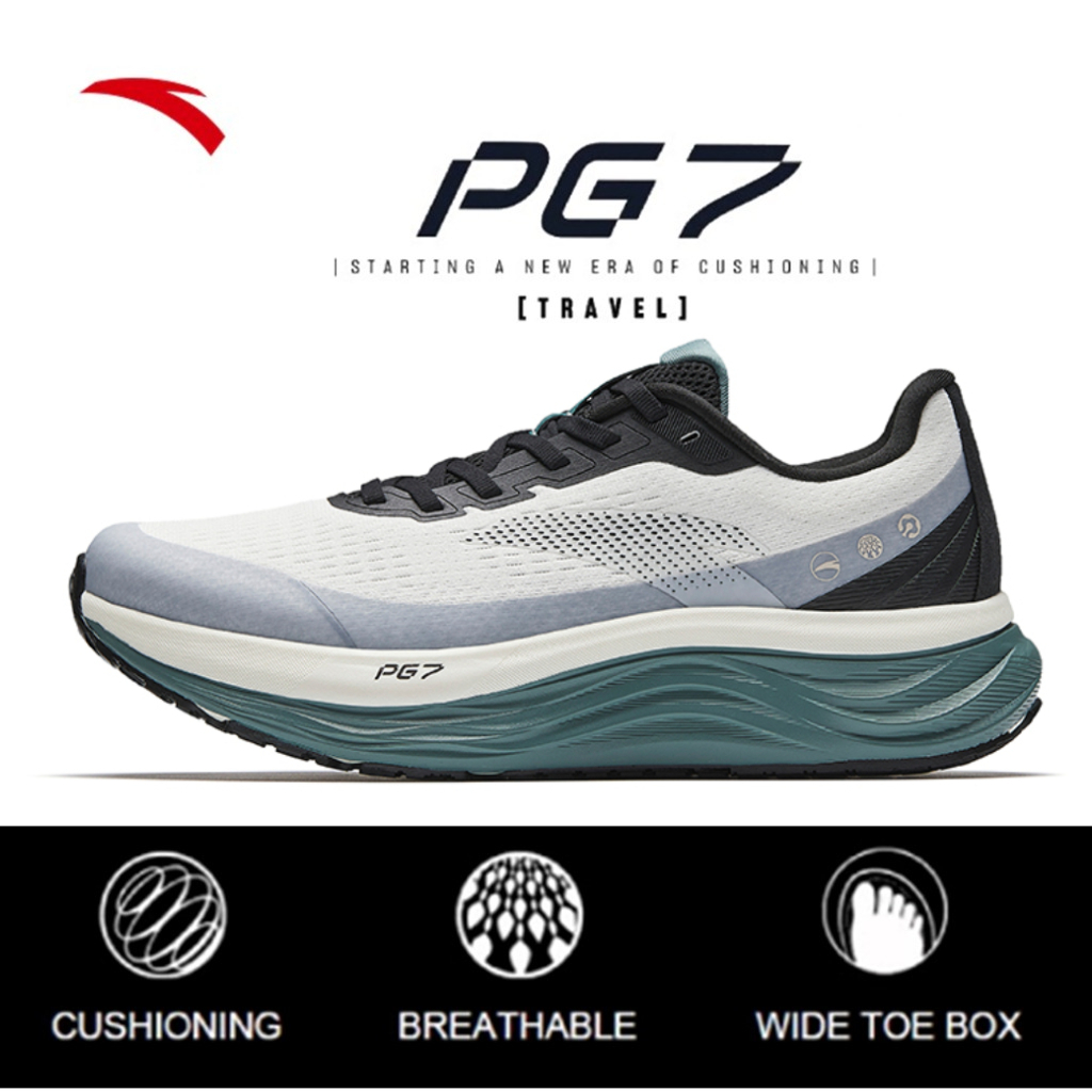 ANTA Men PG7 Travel 2 Running Shoes 1126A5545-1 - Paper white/Fog Gray ...