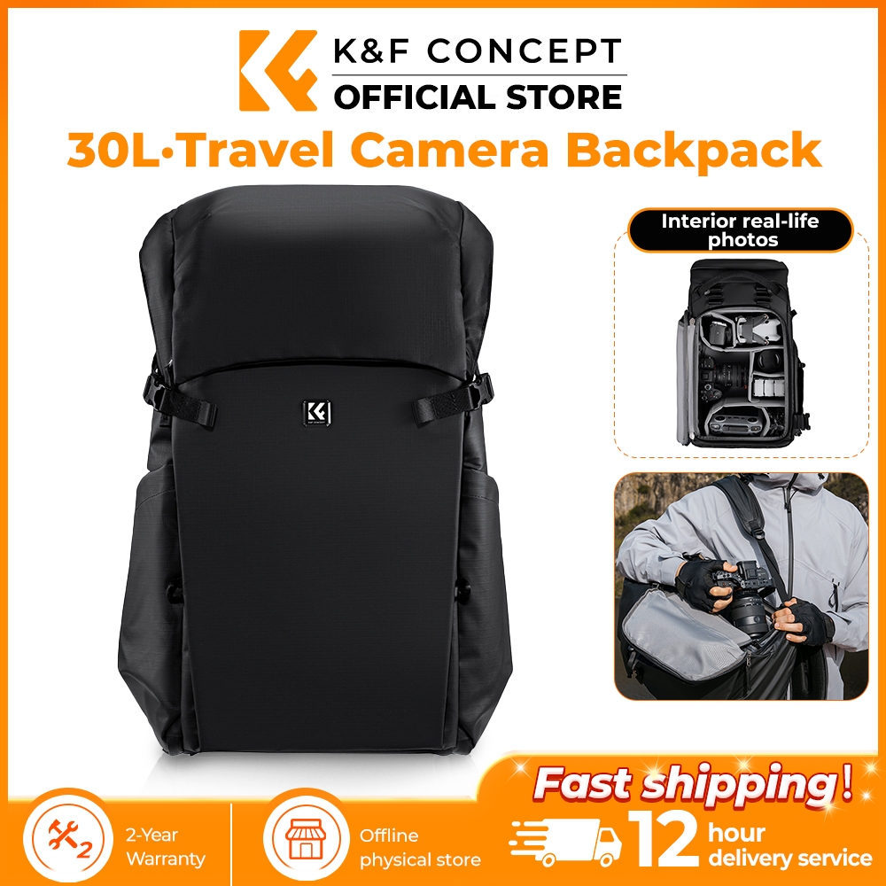K&F Concept 30L Detachable Partition Outdoor Men Backpack-15.6 & 17.3 ...