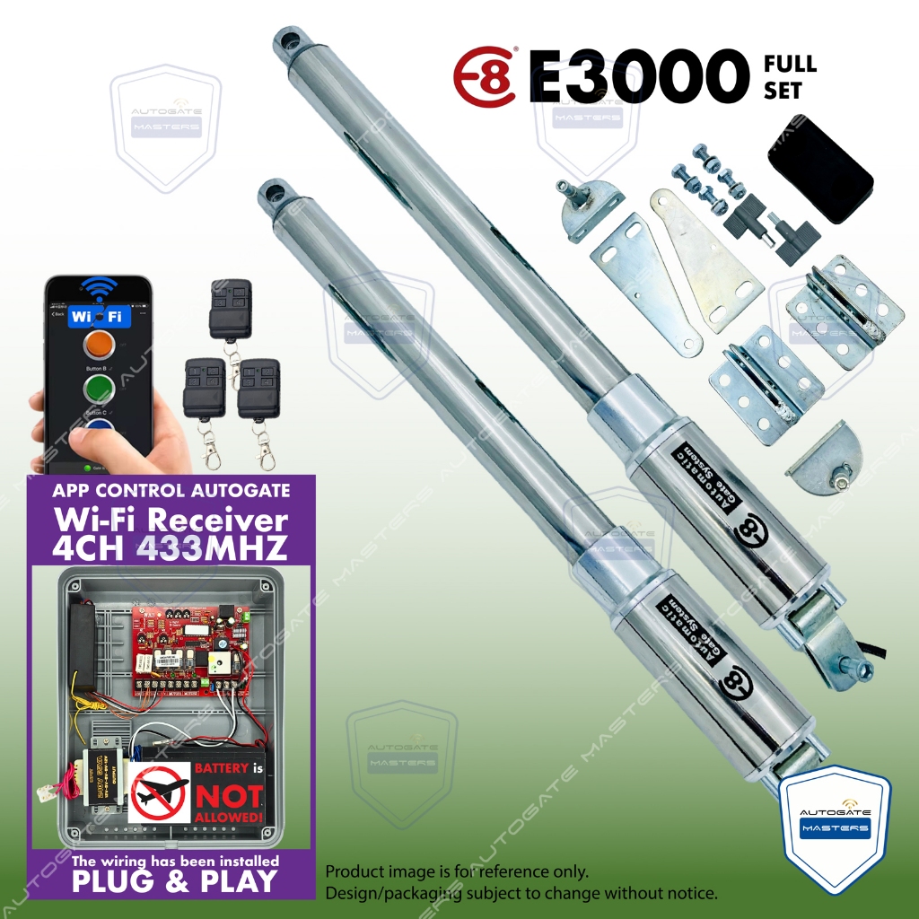 WIFI E8 E3000 680MM ( 4CH 433MHZ WA3 ) ( SET ) Swing folding arm motor ...