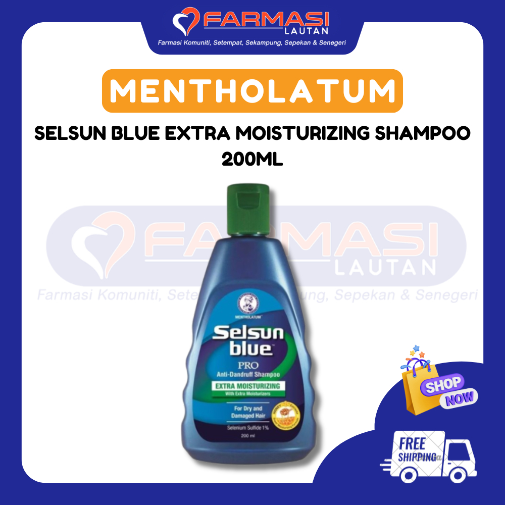 SELSUN BLUE PRO EXTRA-MOISTURIZING ANTI-DANDRUFF SHAMPOO 200ML | Shopee ...