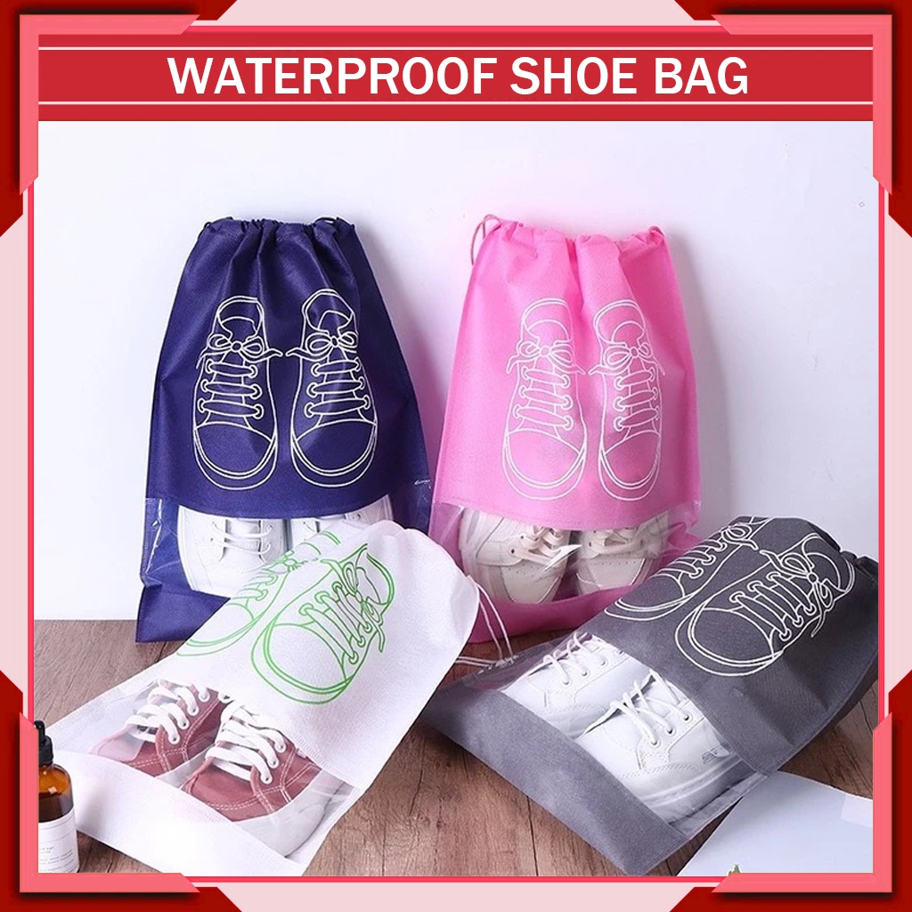 Waterproof Shoe Bag Travel Drawstring Shoe Bag Pouch Personalized Shoe ...