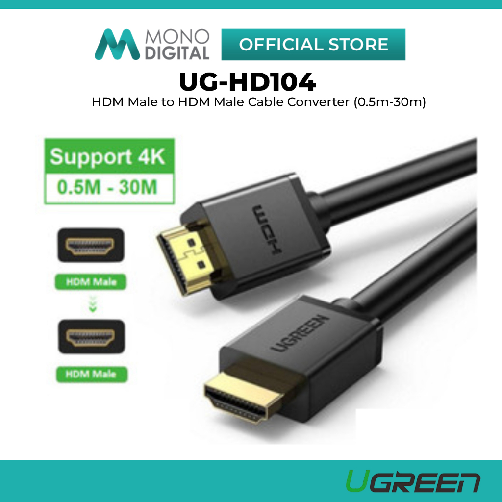 UGREEN HDMI Cable 4K 60Hz Gold Plated High Speed HDMI to HDMI Cable 0 ...