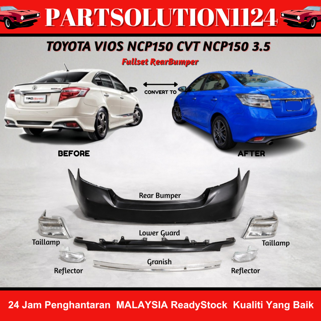 TOYOTA VIOS NCP150 2013-2017 CONVERT TO 3.5 2017 SPEC THAI VERSION 1 ...