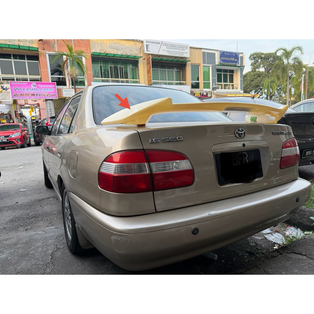 TOYOTA SEG TRD V3 ABS SPOILER LED NO PAINT | Shopee Malaysia