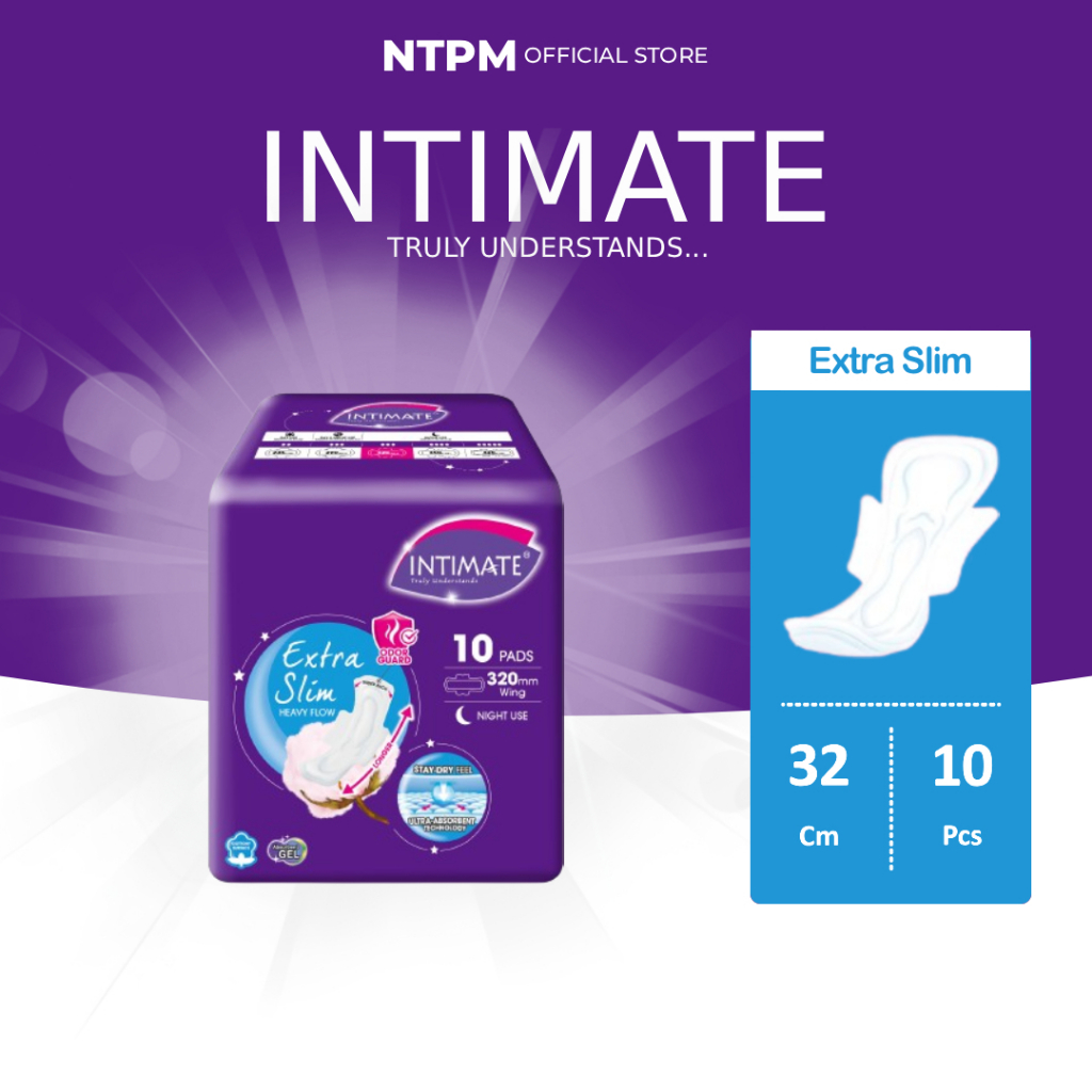 (P83) Intimate Extra Slim NiteLong Wing 320mm (10's) | Shopee Malaysia