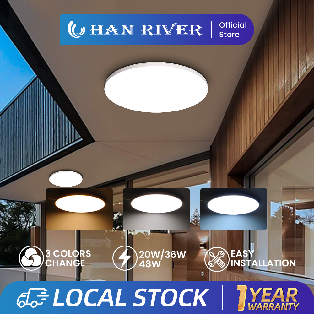 HAN RIVER 20W 36W 48W White Ceiling Light LED Modern Design Dampproof ...