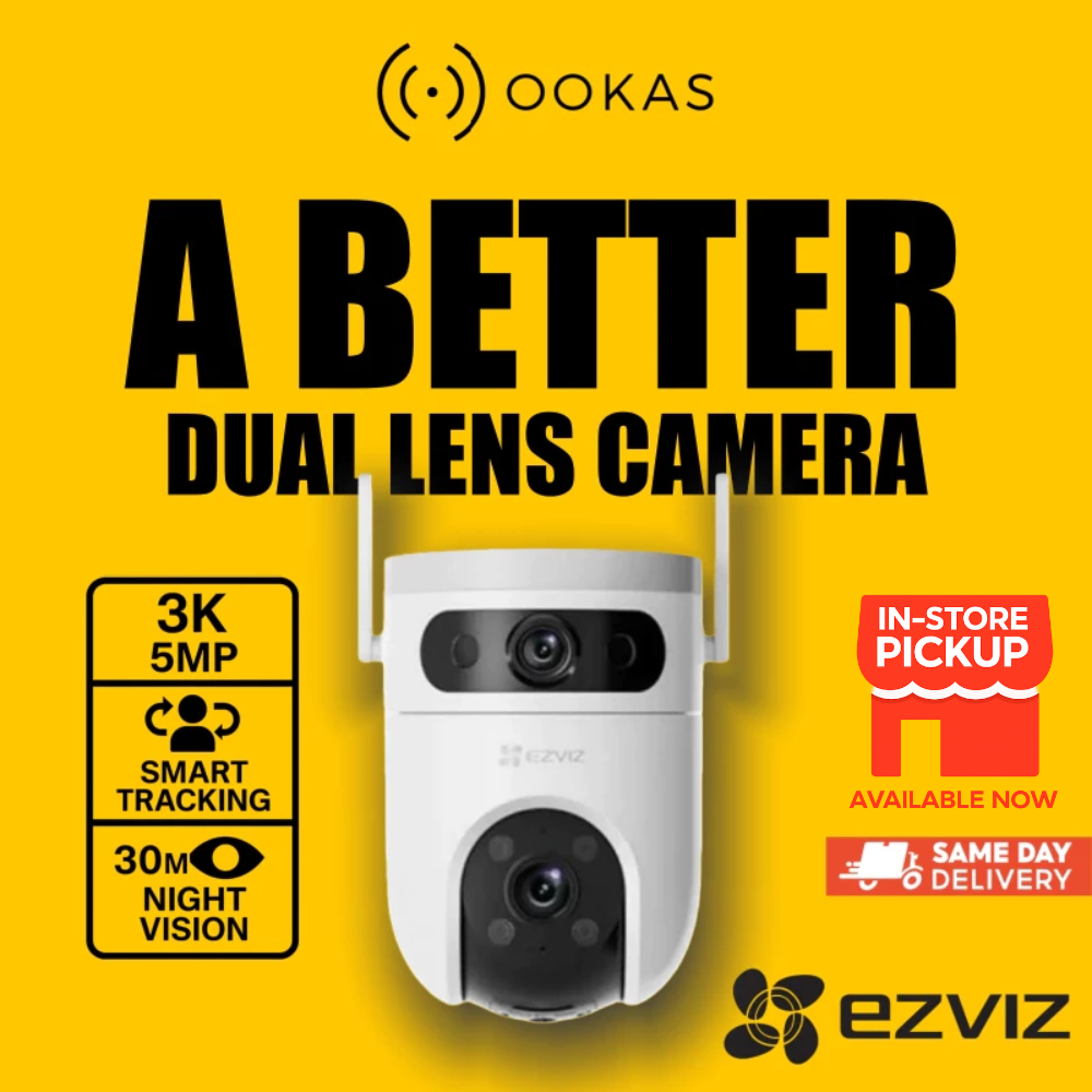 EZVIZ H9c Dual 3K / 2K Dual-Lens 360° Wireless CCTV | Full AI Detection ...