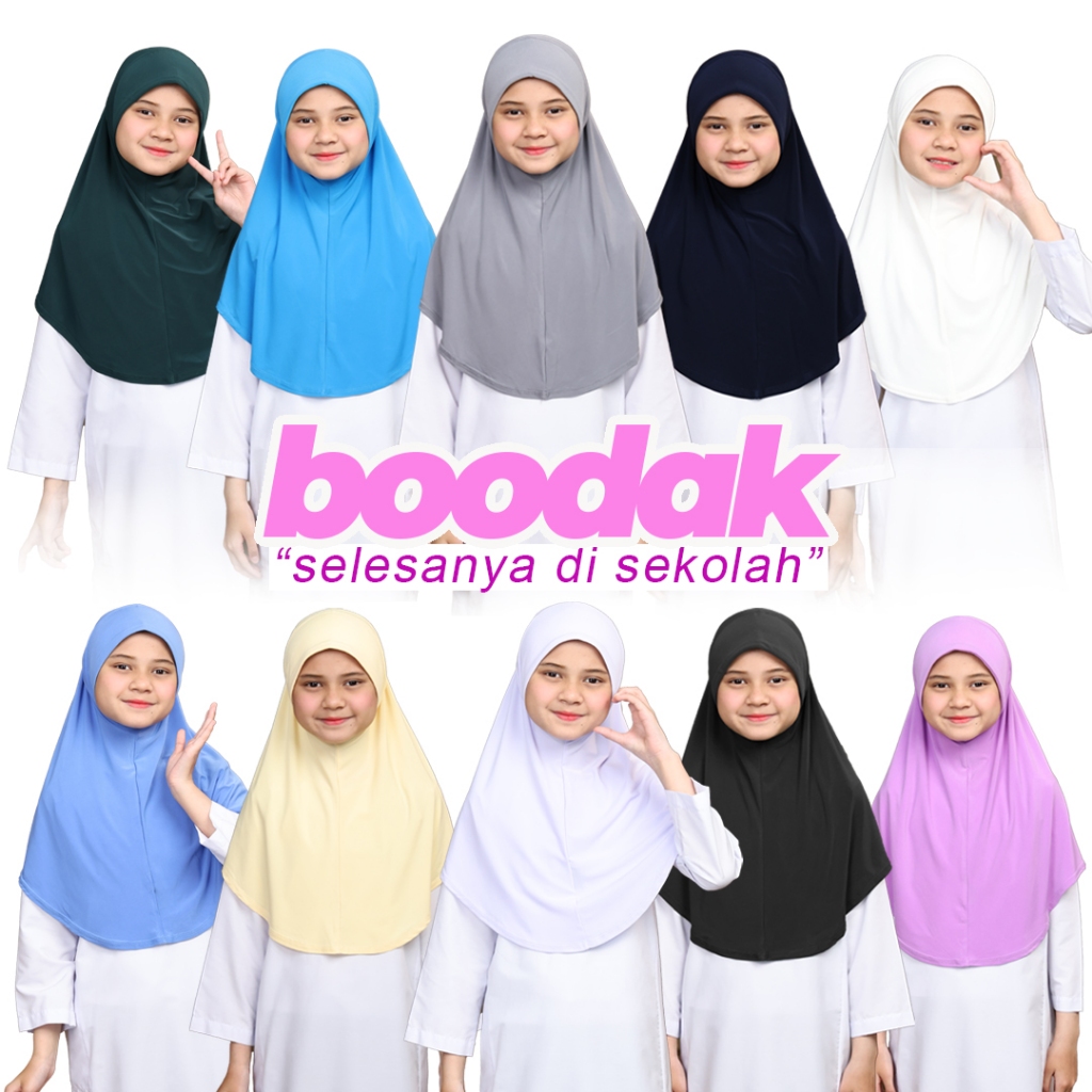 Tudung Sekolah Boodak By Bea Hijab Awning Scuba | Shopee Malaysia
