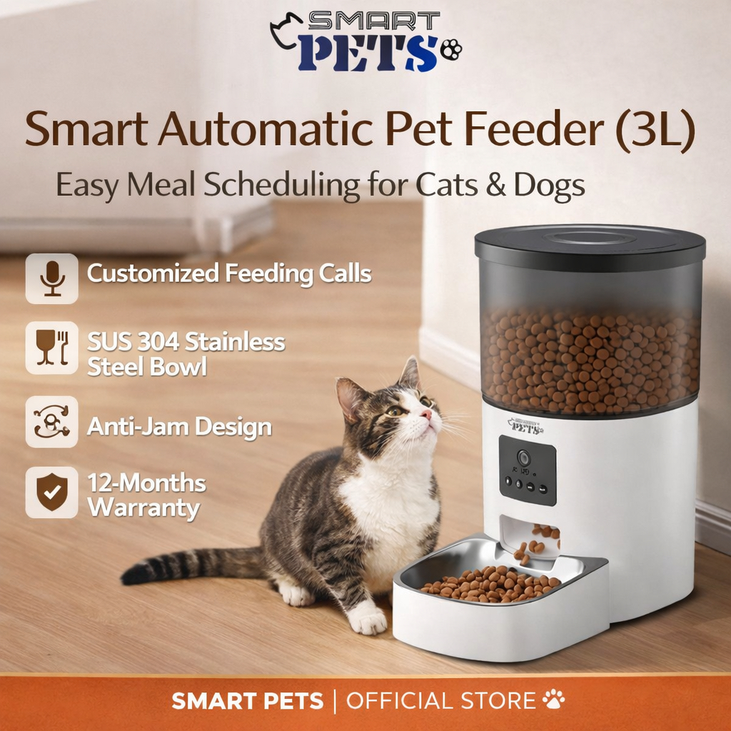 Smart Pets Smart Automatic Pet Feeder (3L) | Shopee Malaysia