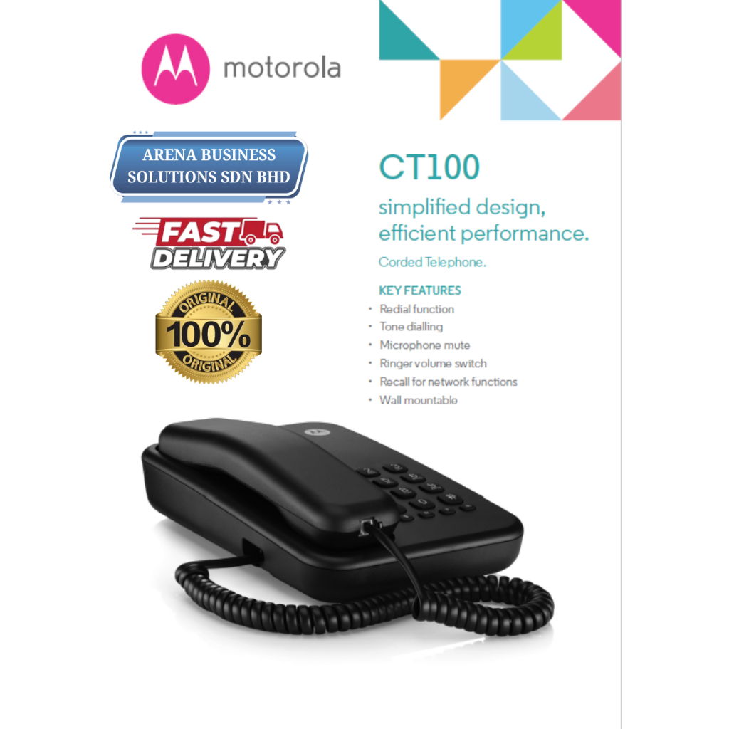 ️ Original Motorola CT100 Single Line Telephone SLT Office Use / Home ...