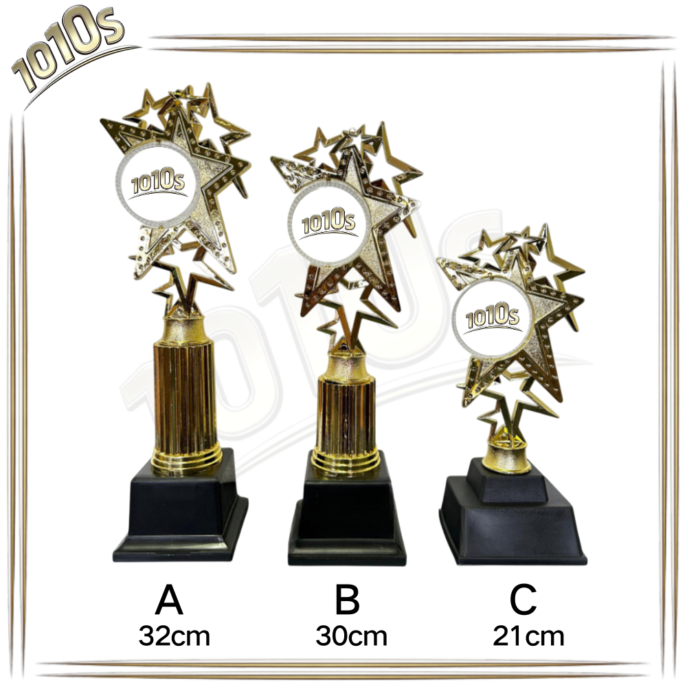 Trophy Elegant Spin Whirl award/Include Logo & Label/Anugerah Piala ...