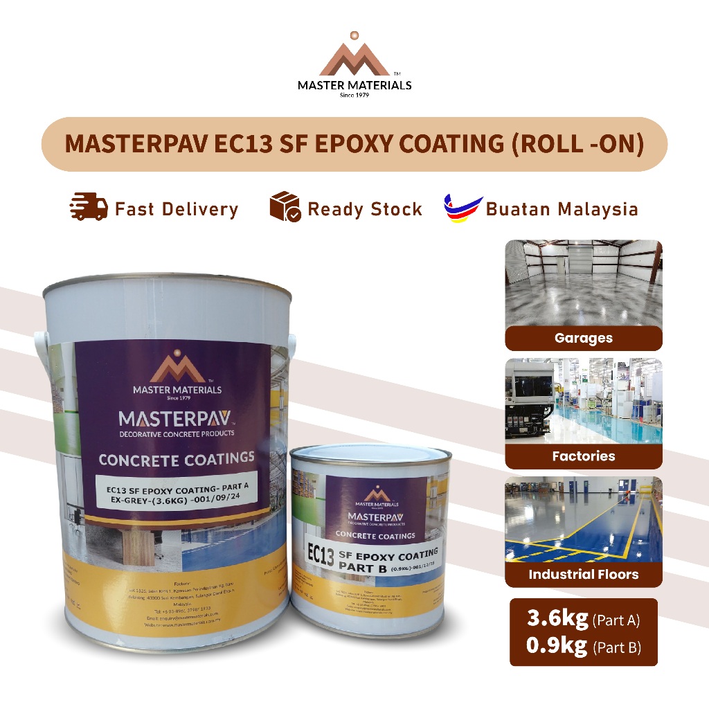 MASTERPAV EC13 SF Epoxy Coating (Roll-On) 4.5kg one set | Shopee Malaysia
