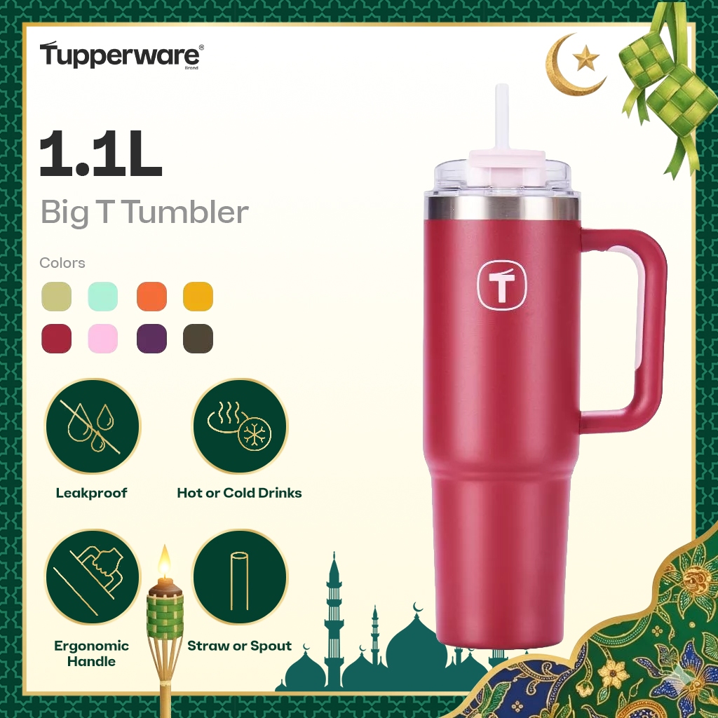 Tupperware Big T Tumbler Thermos Bottle 1.1 L | Leakproof | Shopee Malaysia