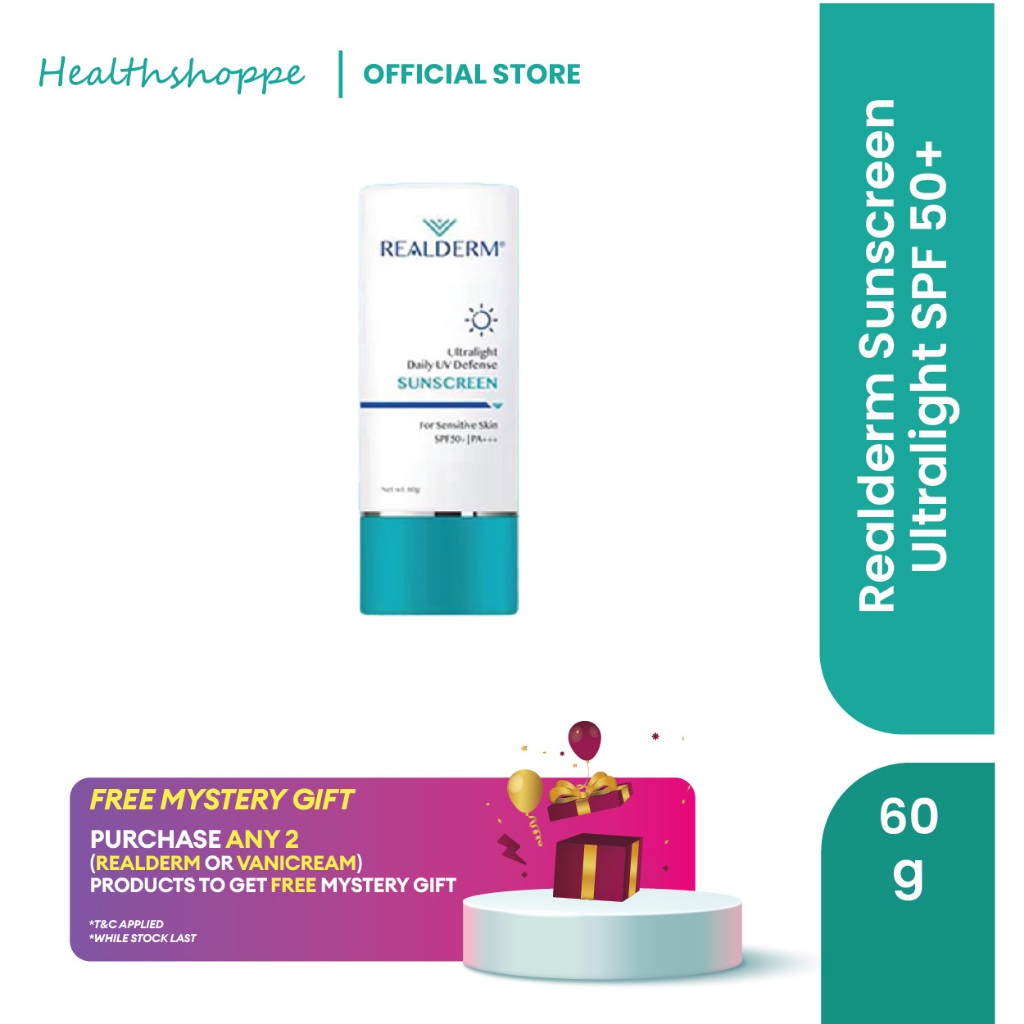 RealDerm Ultralight Sunscreen SPF50+ PA+++ 60g – Daily UV Defense | Non ...