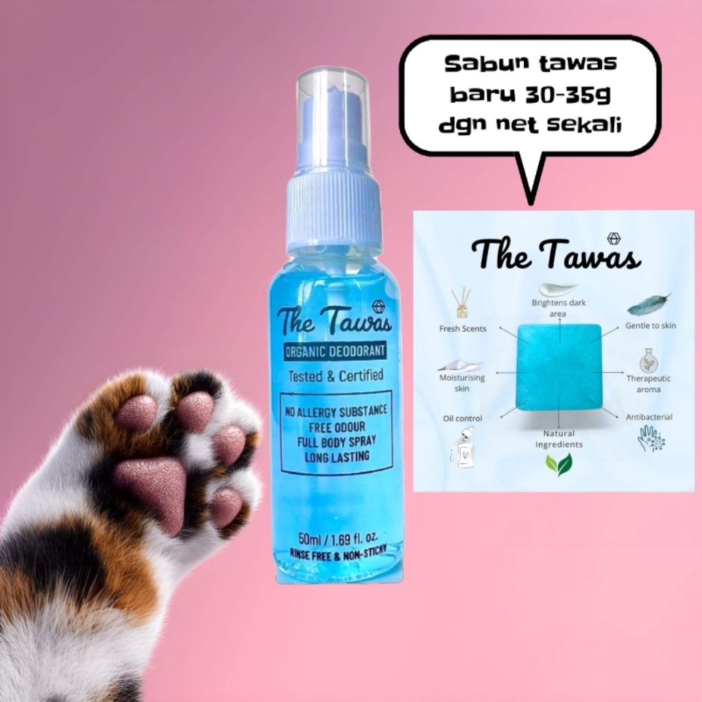 (Buang bau badan bau ketiak masam) TAWAS spray sabun buang bau badan ...