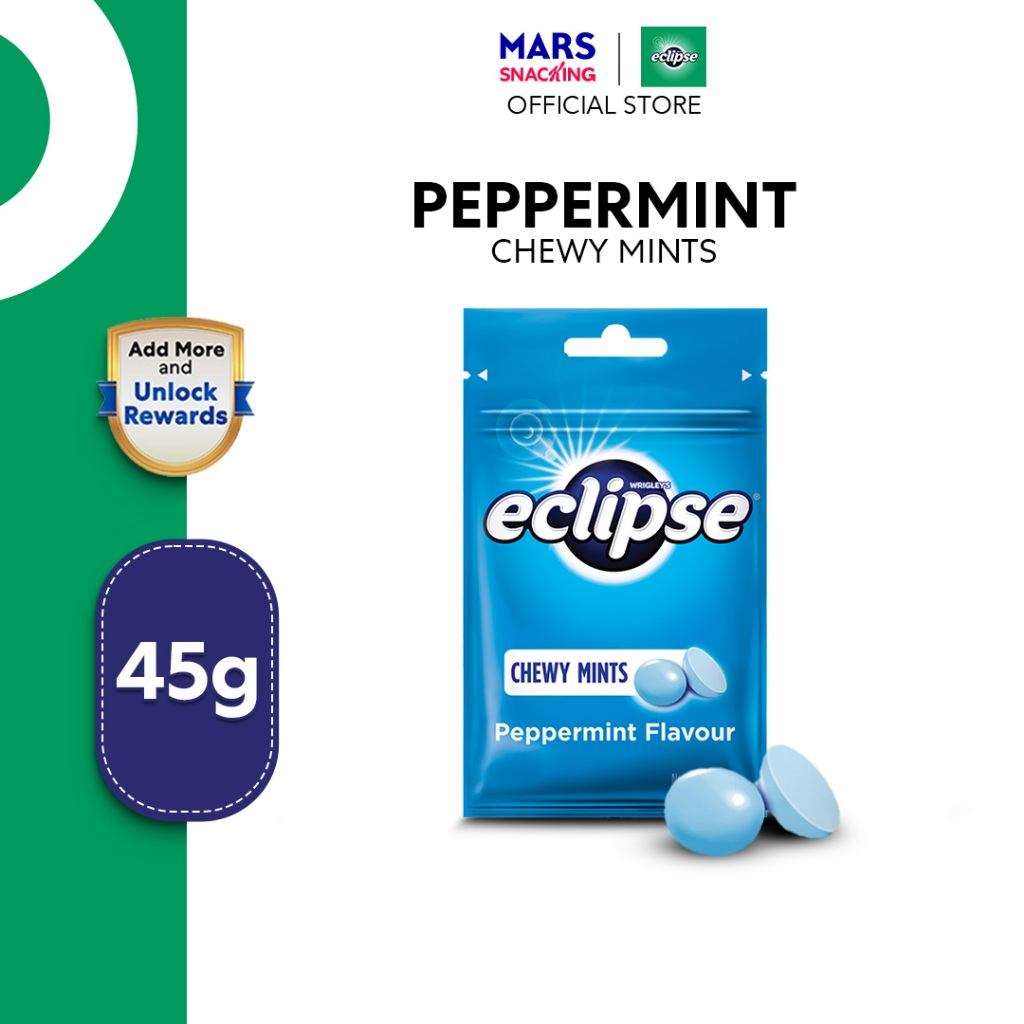 Eclipse Chewy Mints Peppermint Bag 45g Chewy Candy / Intense Freshness ...
