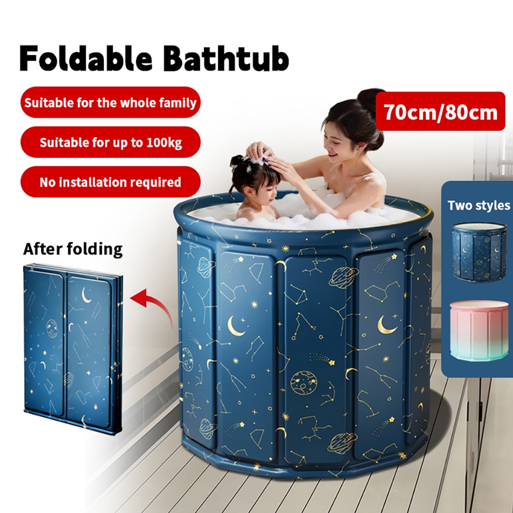 ️Ready stok ️Folding tab mandi tab mandi mudah alih kapasiti besar PVC ...