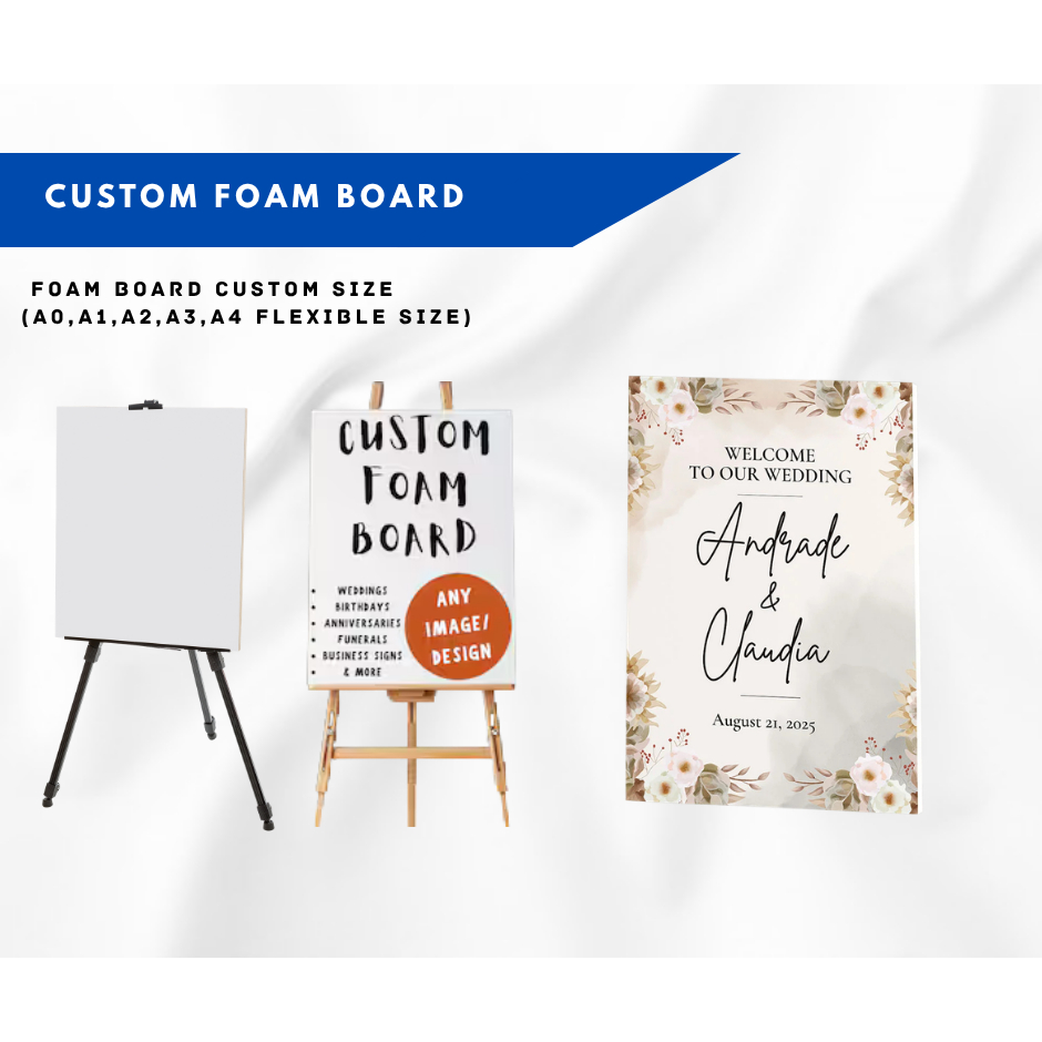 Foam Board Print A0–A4 + Custom Size – Poster / Display Board | Shopee ...