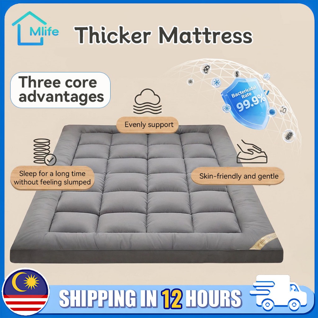 Tilam queen Thicker Tatami Mattress Topper Single/Queen/King Feather ...
