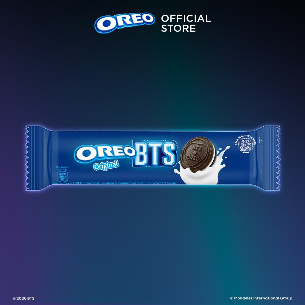 OREO BTS Chocolate Sandwich Cookies with Vanilla Flavored Cream 105g ...