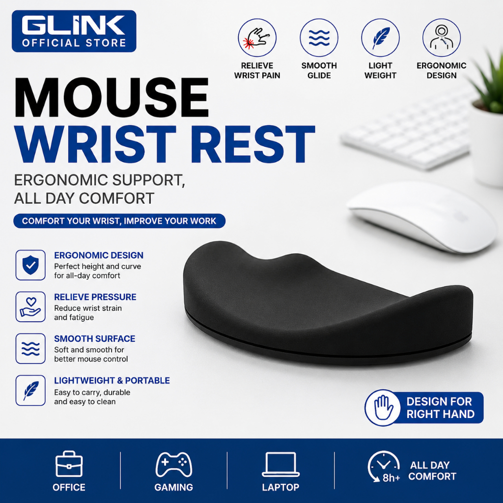 GLINK Ergonomic Mouse Wrist Rest Support Pad for Office Gaming PC ...