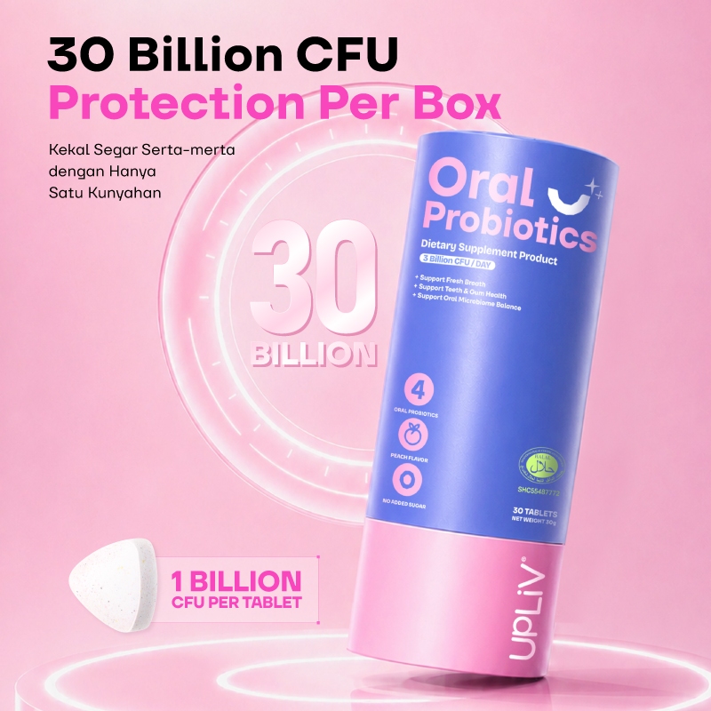 UPLIV HALAL Oral Probiotic Chewable Flavor Tablets Used 30Tablet/Bottle ...