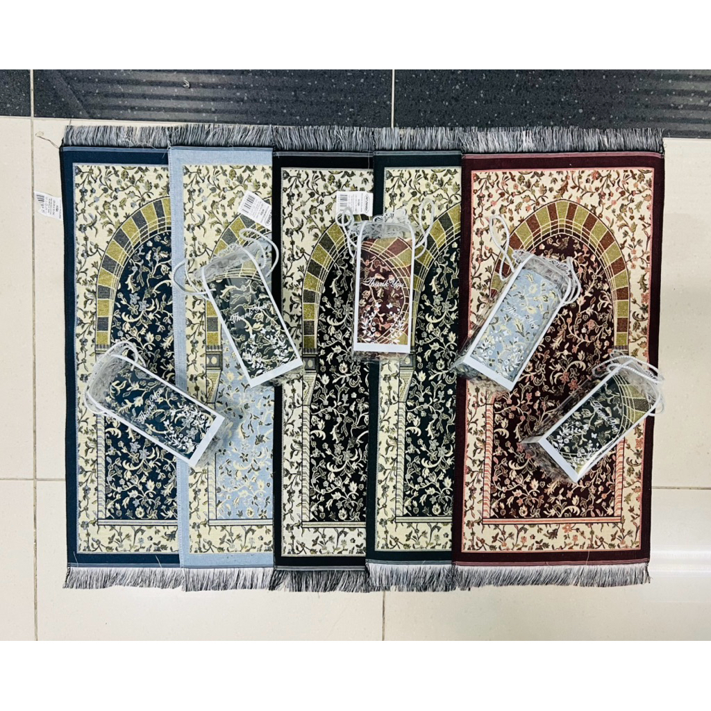 Hadiah Sejadah Tenun 35x70cm With Transparent Bag Prayer mat Doorgift ...