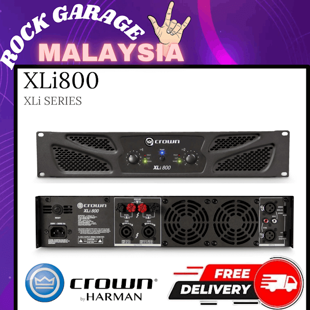 Crown XLi800 Two-channel, 300W @ 4Ω Power Amplifier ( XLi 800 / XLi-800 ...