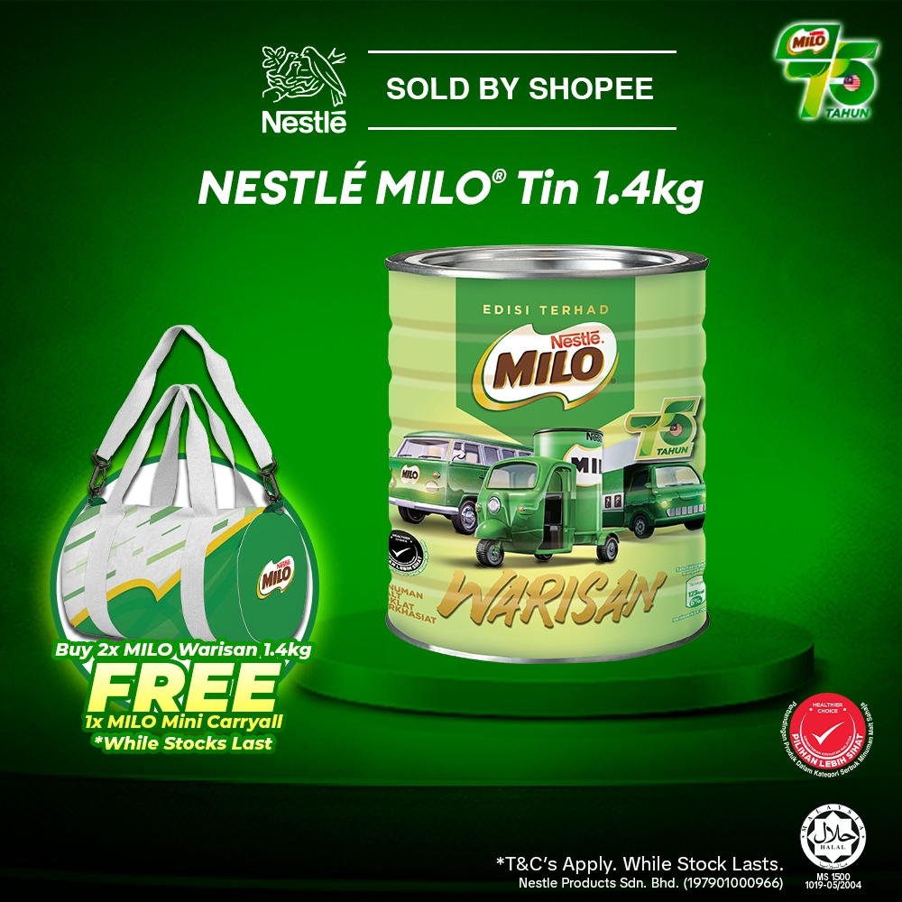 NESTLE Milo Activ-Go Tin Limited Edition Warisan 1.4kg (Halal) | Shopee ...