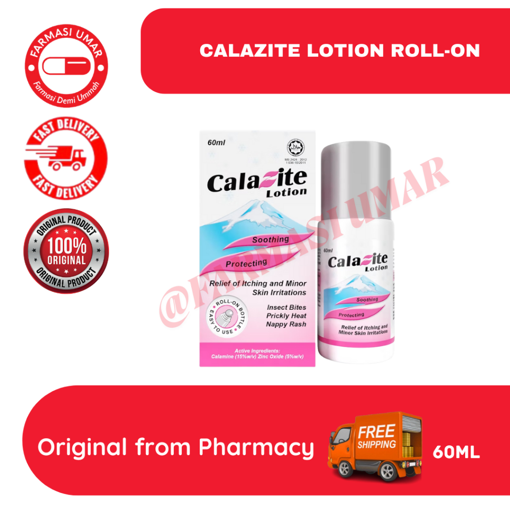 Calazite Calamine ( Lotion 120ml / Roll On 60ml ) | Shopee Malaysia