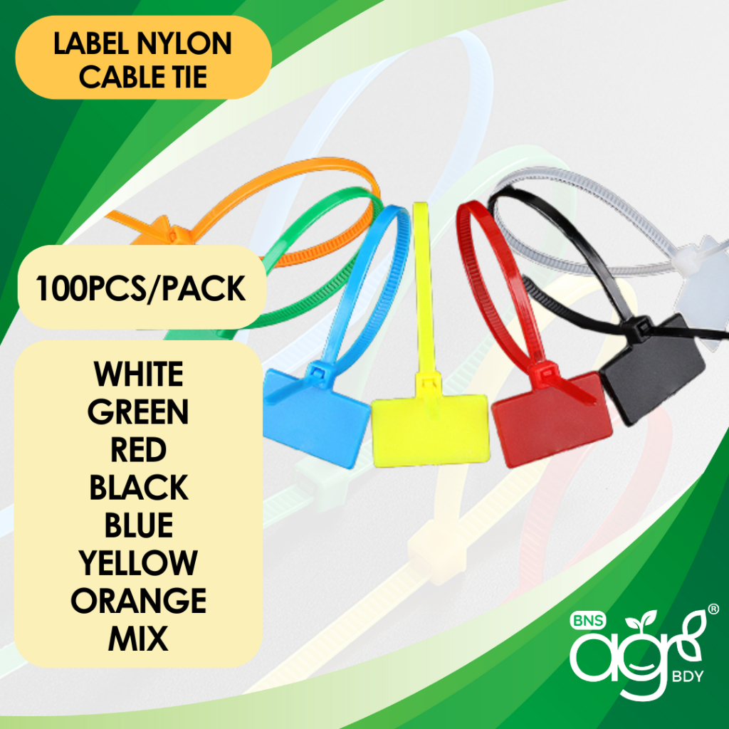 [100PCS/PCK] AgroBuddy 3x100mm Label Penanda Kabel Pelbagai Warna Multi ...
