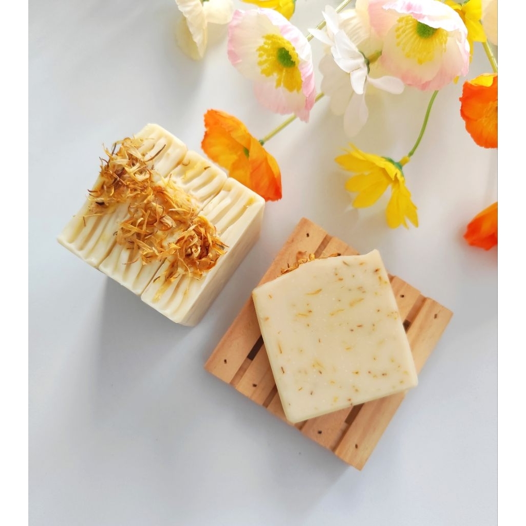 Calendula Infused Handmade Soap 100g +/- (Cold Process Soap) | Shopee ...