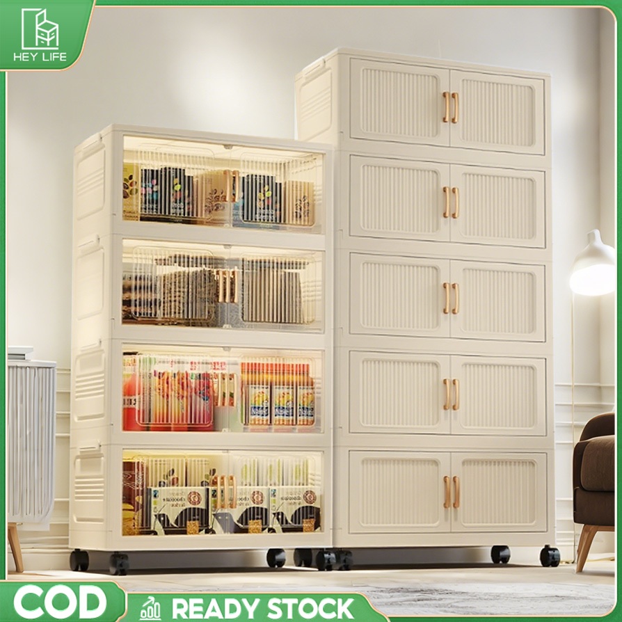 IKEA L70-80cm Foldable Stackable Storage Cabinet Box 2 Magnetic Doors ...