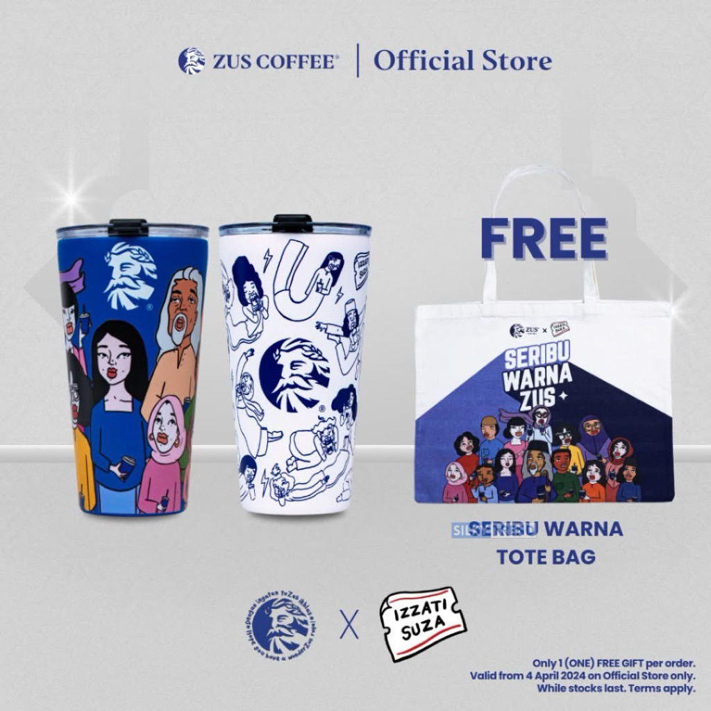 [2 Tumbler]ZUS x IZZATI SUZA TUMBLER RAYA & FREE TOTE BAG - LIMITED ...