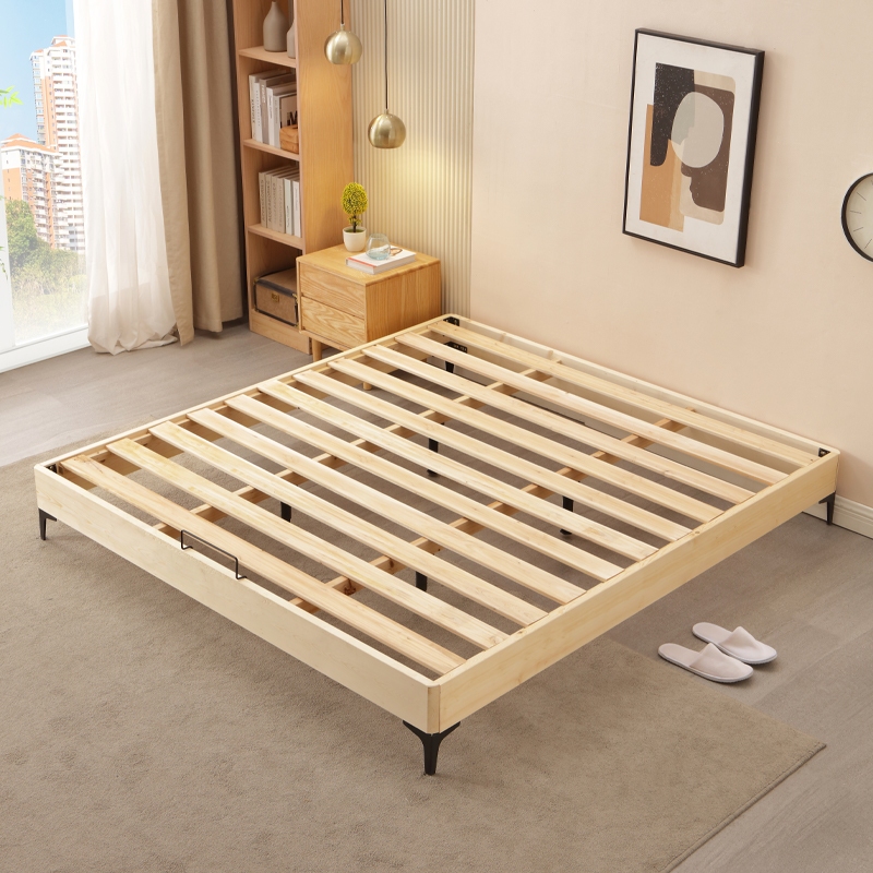katil kayu Solid Wood Bed Frame katil Queen 1.52m katil king 1.83m ...