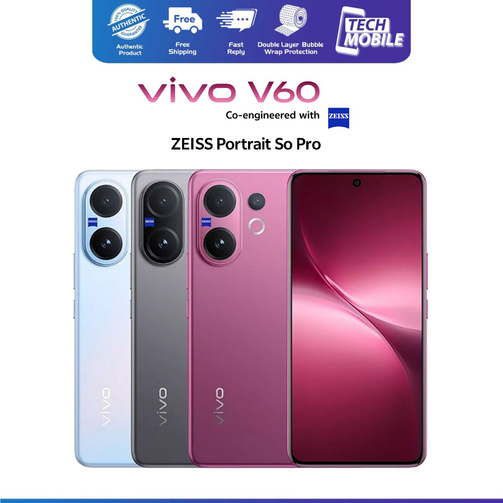 Vivo V60 5G | 12GB + 256GB/12GB + 512GB | 50MP ZEISS Super Telephoto Camera | IP68 - Original ...