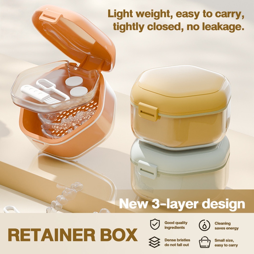 Retainer Box teeth storage denture container bekas simpan gigi retainer ...