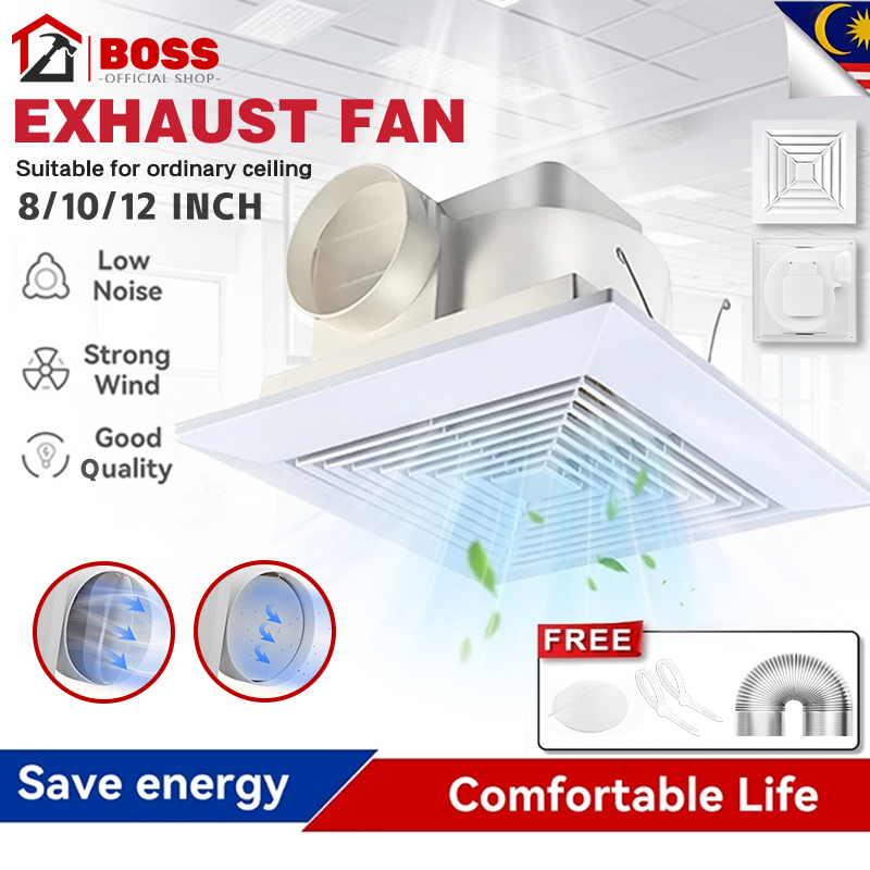 8''10''12'' inch Household Silent Bathroom Shutter ventilation fan ...