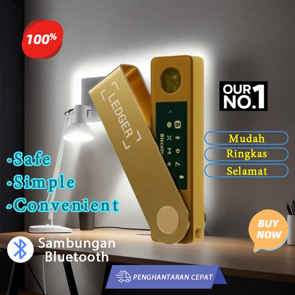 Ledger Nano X Dompet Kripto Selamat | Multi-Coin BTC ETH USDT ...