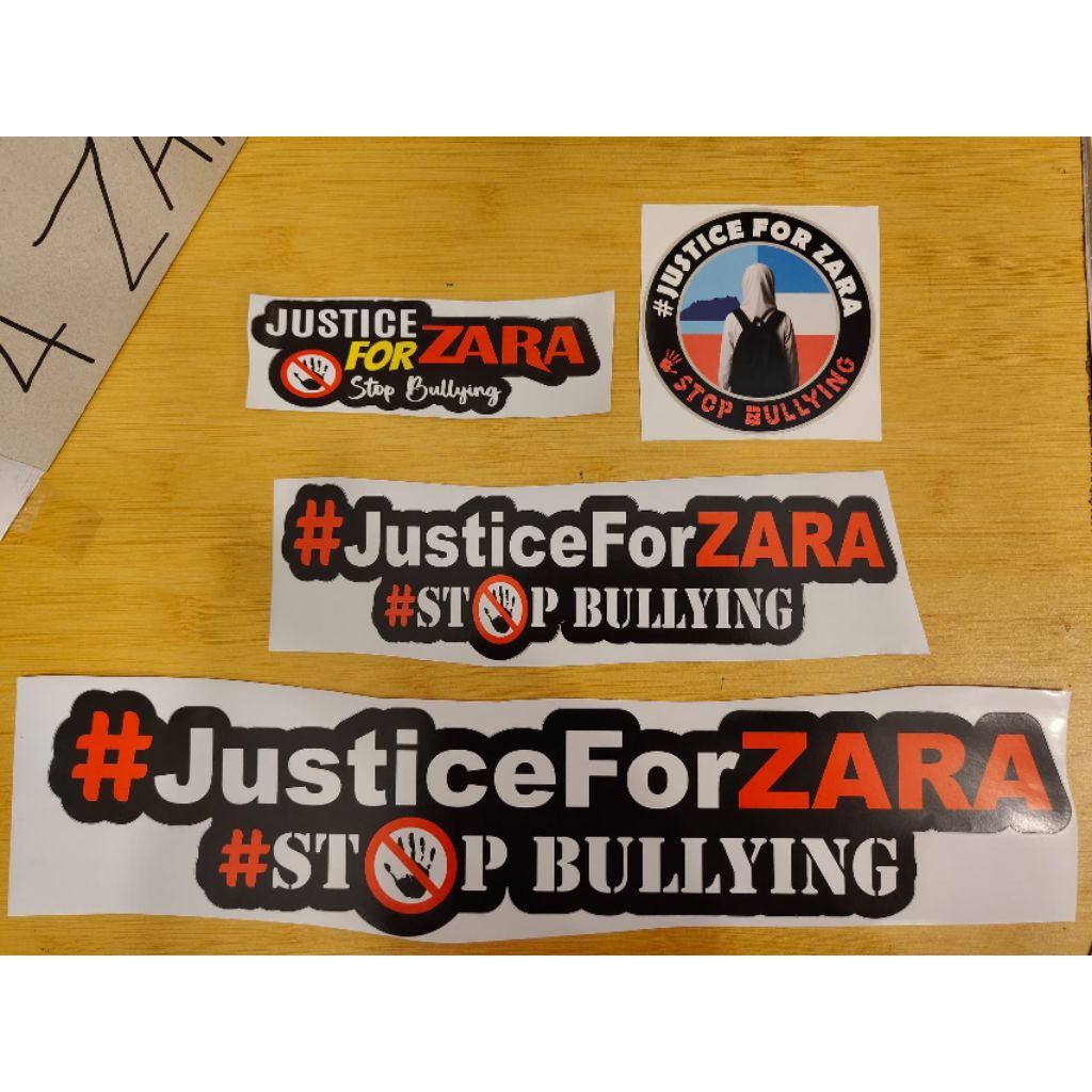 Sticker Justice for Zara Qairina #JusticeForZara #StopBullying Motor ...