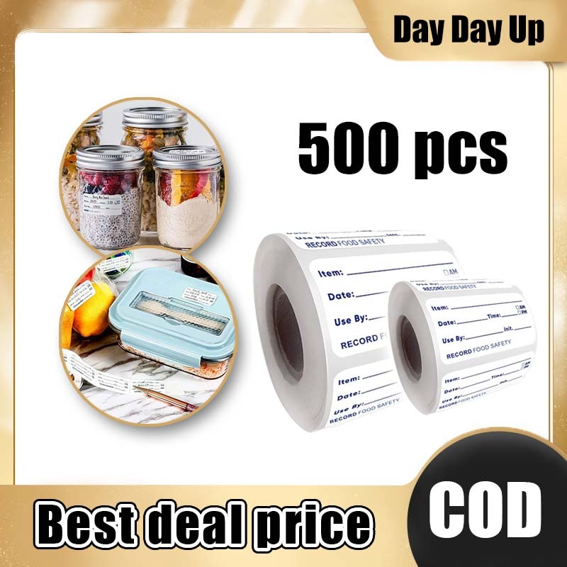 Berkualiti 500Pcs/Roll Food Storage Content/Date label, 2.5*5cm ...