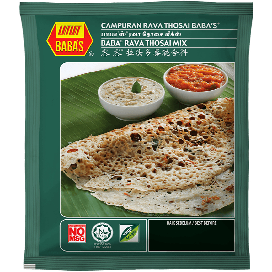 BABA'S Rava Thosai Mix | Campuran Thosei Rawa 450g | Shopee Malaysia