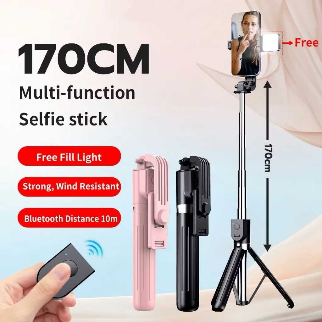 170cm 3in1 Selfie Stick Tripod Mobile Phone Holder Monopod Bluetooth ...