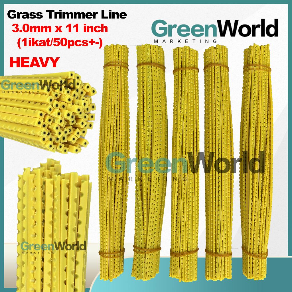 3.0mm Grass Cutter Nylon Trimmer Line Tali Mesin Rumput Grass Trimmer ...