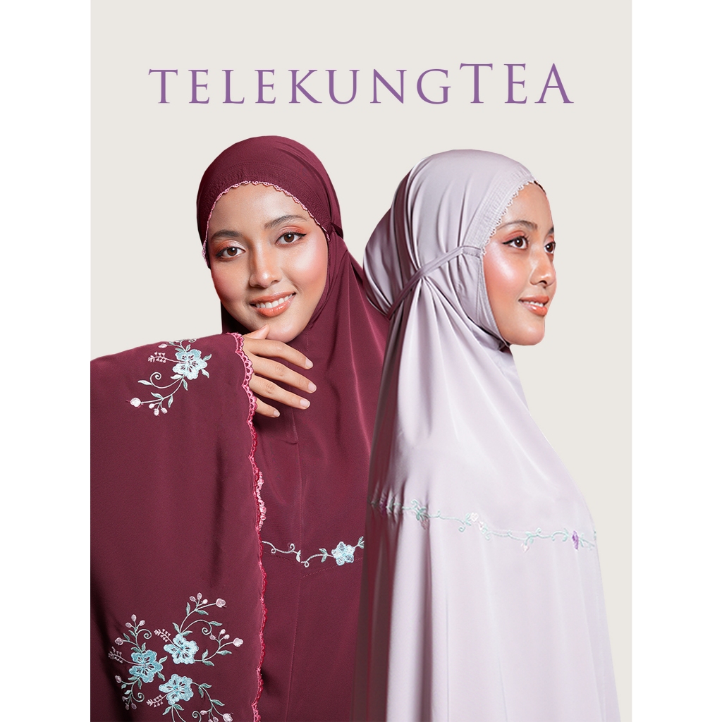 TELEKUNG TEA | HIBISCUS Premium Embroidered Telekung + Gift Box ...