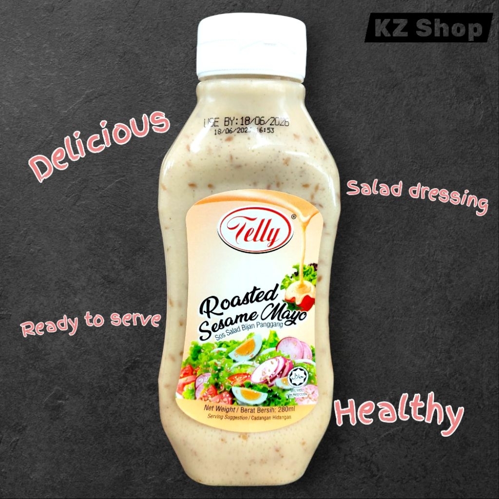 Telly Roasted Sesame Mayo Sos Salad Bijan Panggang 280ml Halal | Shopee ...