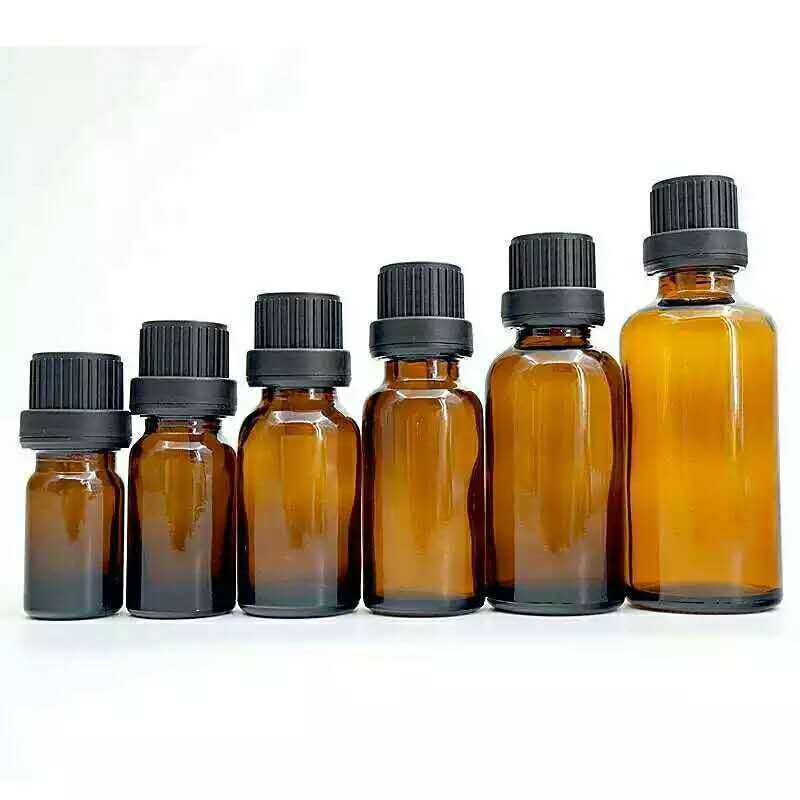 Amber Essential Oil Dripper TAMPER EVIDENT cap 5ml-100ml Glass Bottle ...