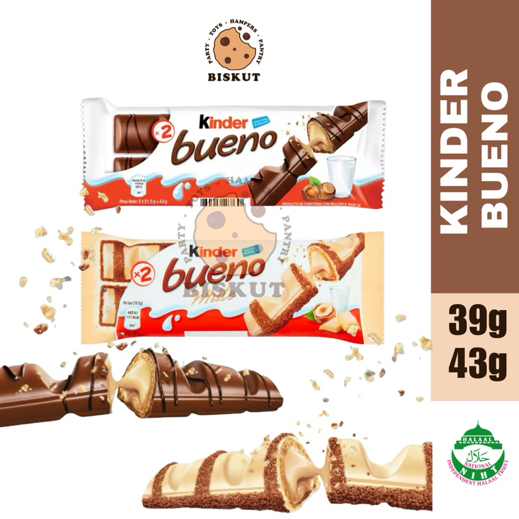 39g / 43g Kinder Bueno Original Chocolate / White | Shopee Malaysia