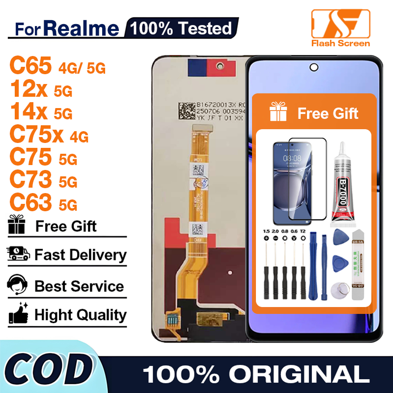 ORI LCD REALME C65 4G 5G/ 12x 5G/ 14x 5G/ C75x 4G/ C75 5G/ C73 5G High ...