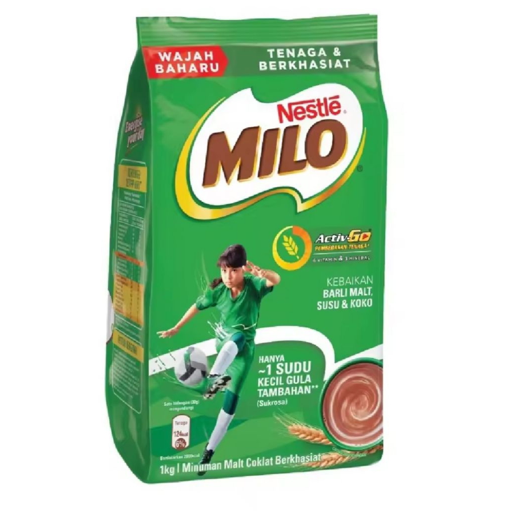 Nestle Milo Active-GO 400g, 900g, 1.8kg Milo Milo Powder Refill Pack ...